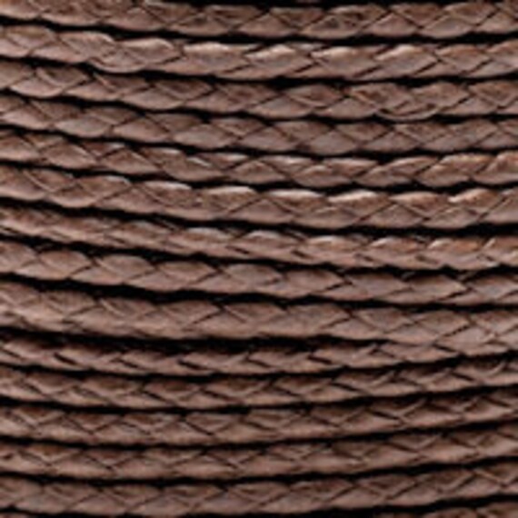 Coffee / 3mm Cotton Bolo Cord / 4 Ply Braid / Vegan - Etsy