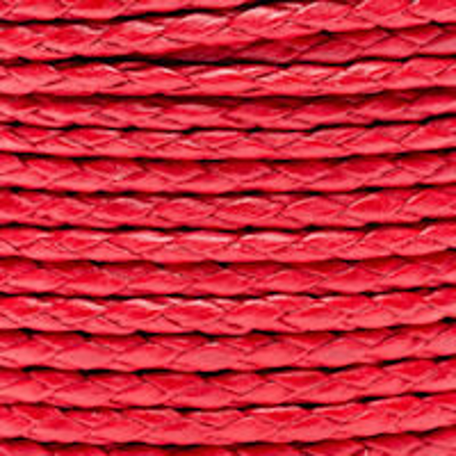 Red / 2mm Cotton Bolo Cord / 4 Ply Braid / Vegan Alternative / - Etsy