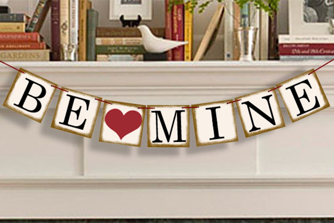 Valentine's Day Banner BE MINE BANNER Wedding - Etsy