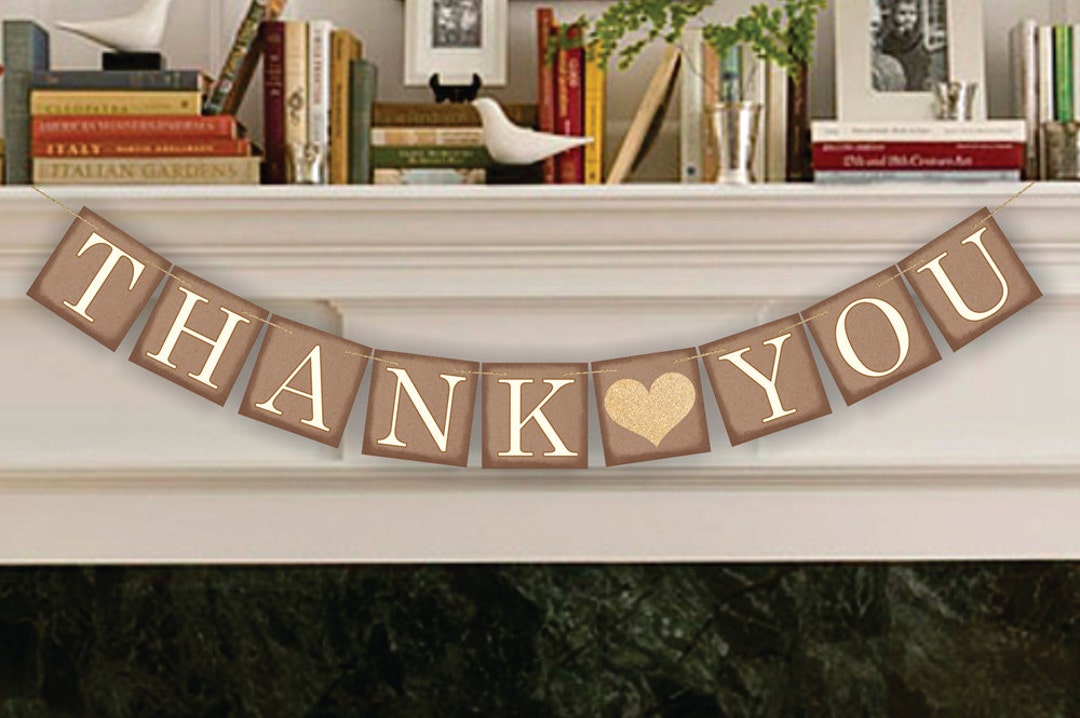 Thank You Sign Thank You Banner Wedding Photo Prop - Etsy
