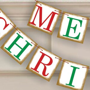 Christmas Garland Christmas Decorations Merry Christmas Banner Holiday ...