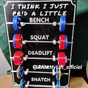 Weightlifting Personal Tracking Board, 5 Lifts, Show off Your Work on 5 ...