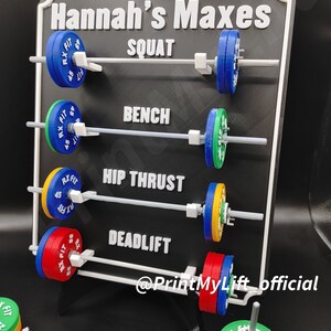 Weightlifting Personal Tracking Board, 4 Lifts, Show off Your Work With ...