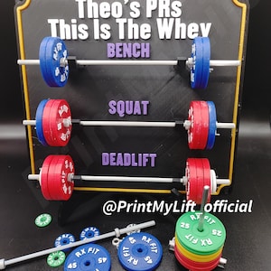 The Original Weightlifting Personal Tracking Board, 3 Lifts, 1,000lbs ...