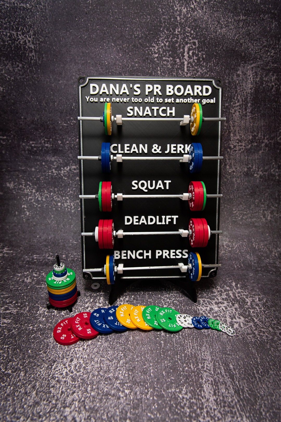 Weightlifting Personal Tracking Board, 5 Lifts, Show off Your Work on 5 ...