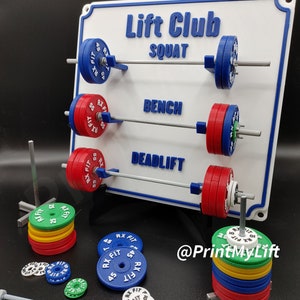 The Original Weightlifting Personal Tracking Board, 3 Lifts, 1,000lbs ...
