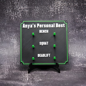 The Original Weightlifting Personal Tracking Board, 3 Lifts, 1,000lbs ...