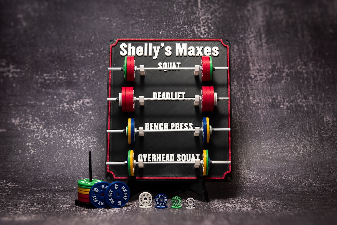 Weightlifting Personal Tracking Board, 4 Lifts, Show off Your Work With ...