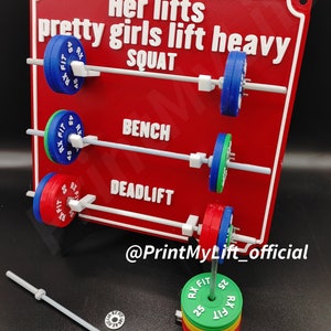 The Original Weightlifting Personal Tracking Board, 3 Lifts, 1,000lbs ...