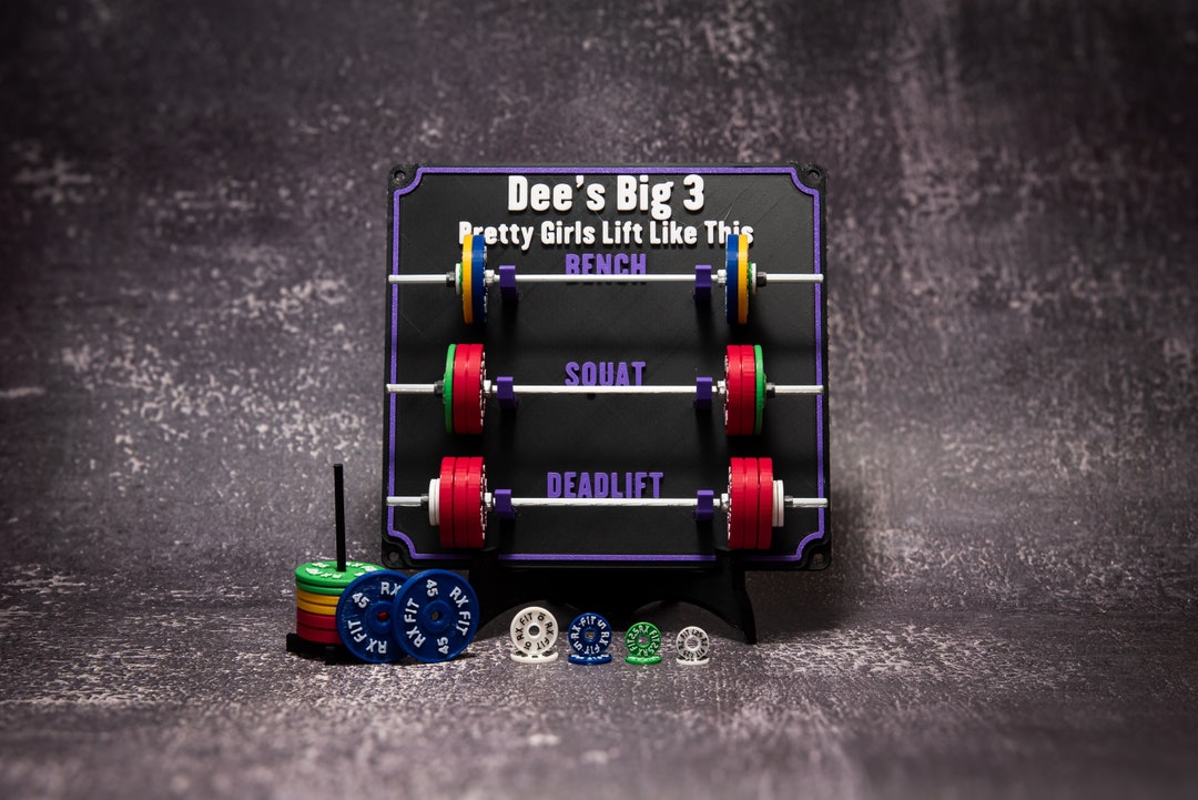 The Original Weightlifting Personal Tracking Board, 3 Lifts, 1,000lbs ...