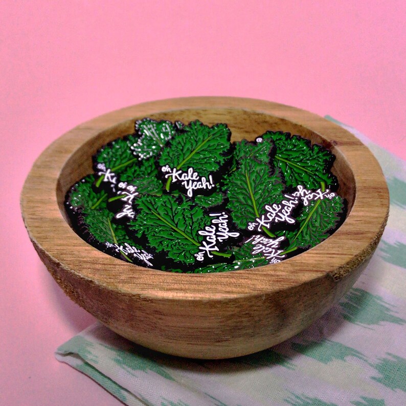 Oh Kale Yeah Enamel Pins - Etsy