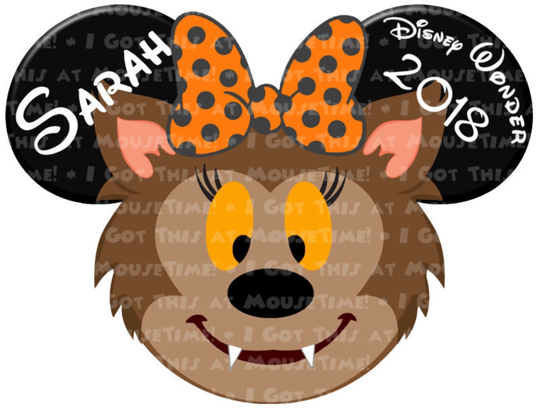Halloween Werewolf Ears - Minnie Version! - Magnet OR Iron-on - Etsy