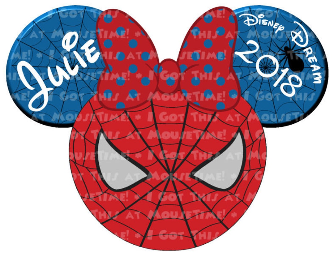 Minnie Spiderman Ears - Magnet OR Iron-on - Etsy