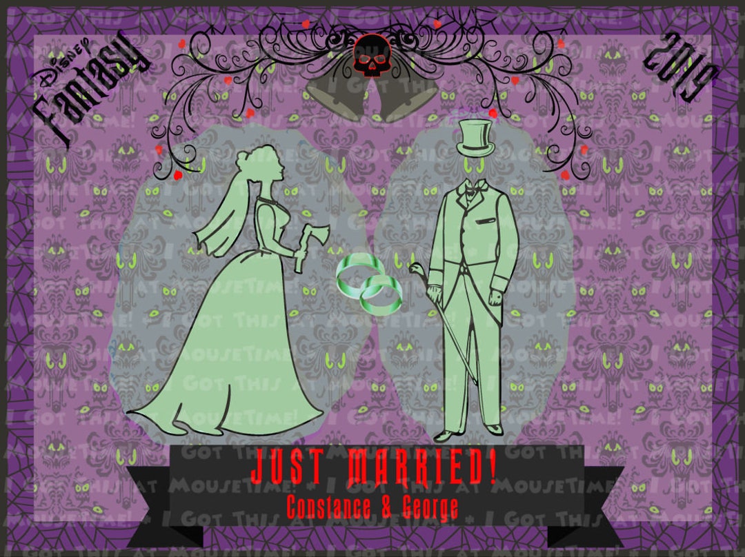 Haunted Mansion Bride & Groom Magnet: Stateroom Door Decor - Etsy