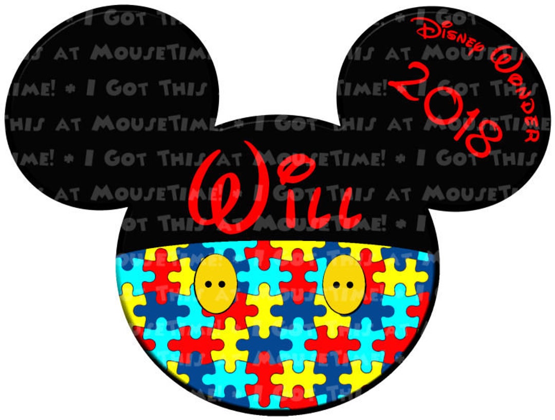 Mickey Pants Ears - Autism Awareness - Magnet OR Iron-on - Etsy