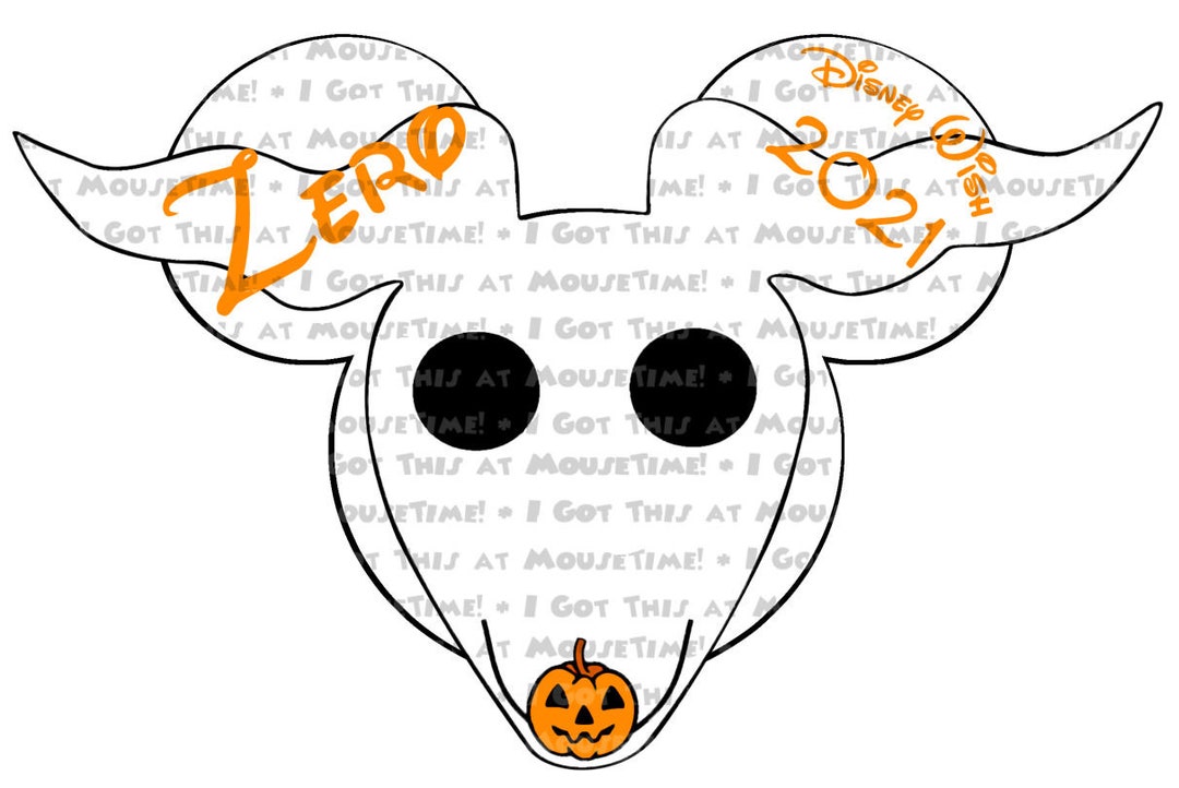 Zero Ears Nightmare Before Christmas Themed Magnet OR Iron-on - Etsy