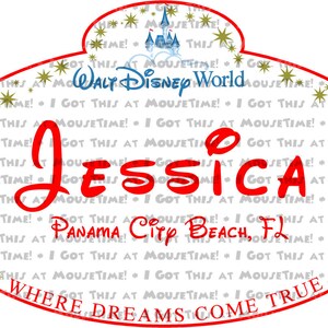 Disney World Name Tag 2 Color Options Magnet OR Iron-on - Etsy