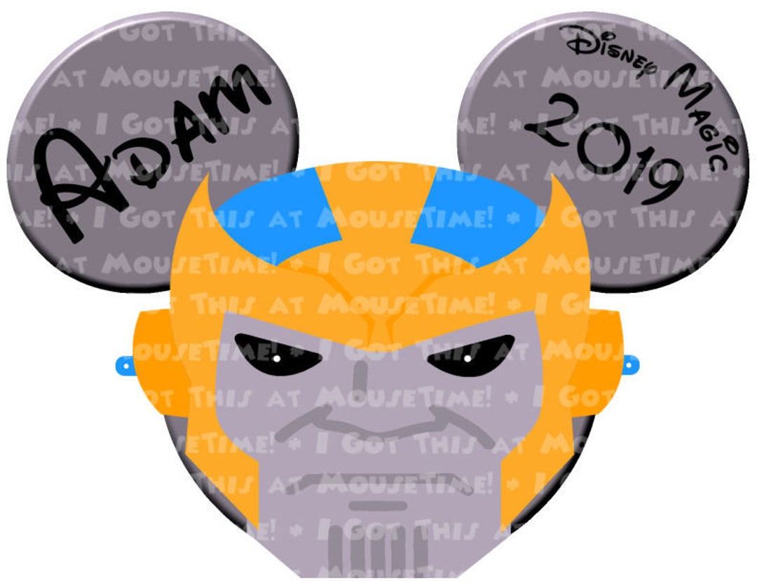 Thanos Mickey Ears Magnet OR Iron-on - Etsy