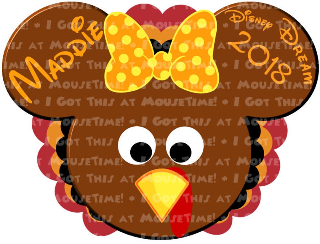 Thanksgiving Turkey Ears (minnie) - Magnet OR Iron-on - Etsy