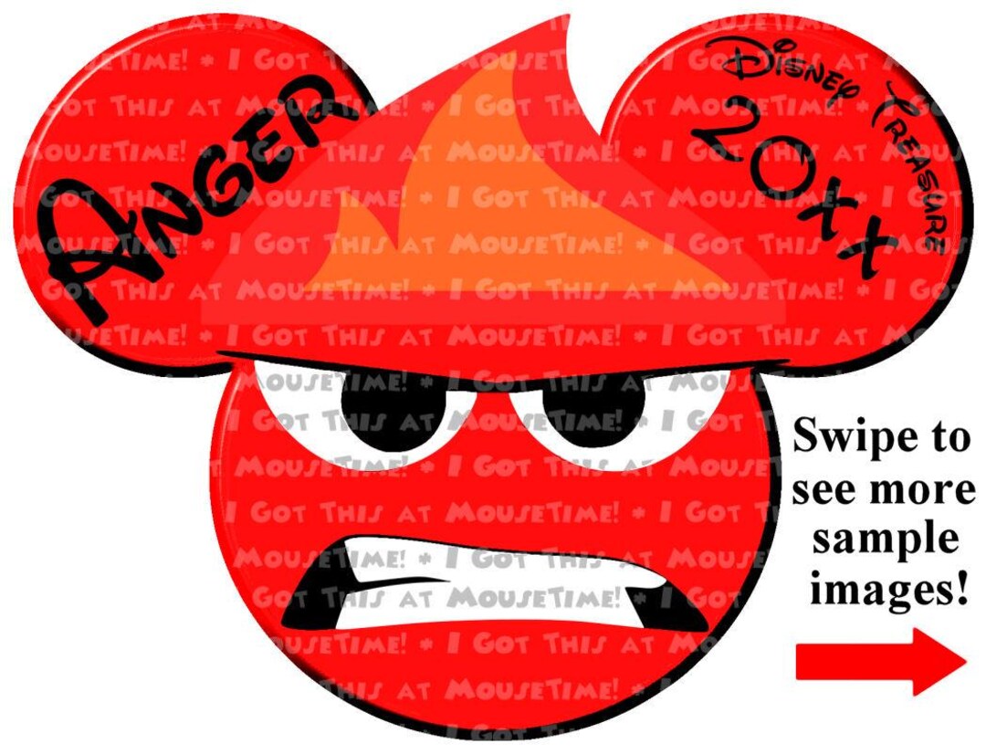 Anger Ears - Inside Out Themed - Magnet OR Iron-on - Etsy