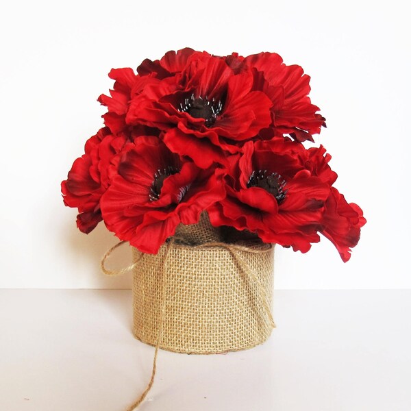 Red Poppy Fabric - Etsy