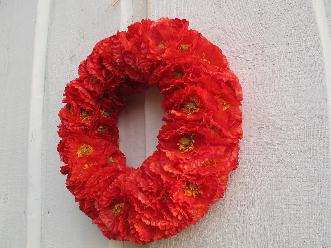 Coquelicots Couronne Rouge Fleurs Artificielles Couronnes - Etsy Canada