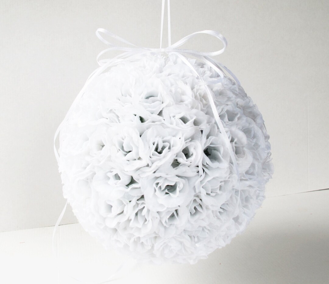 White Roses Ball From 150 Roses Wedding Decoration Spring - Etsy