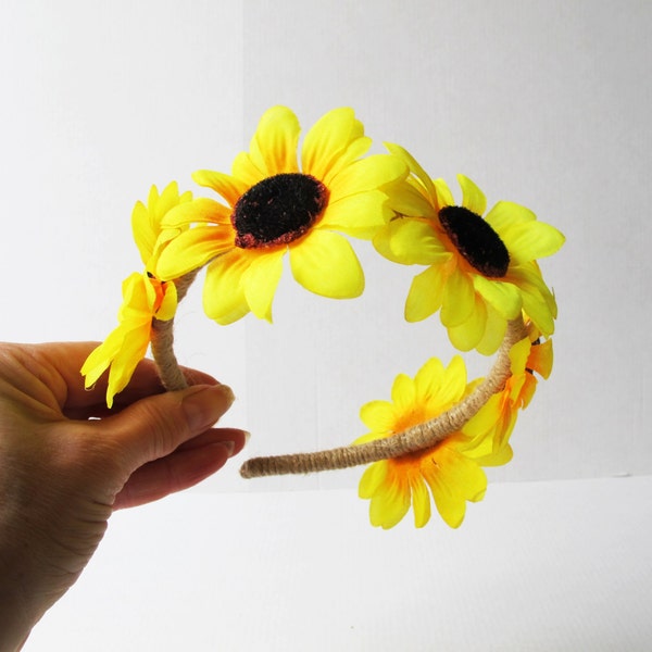 Sunflower Headband - Etsy