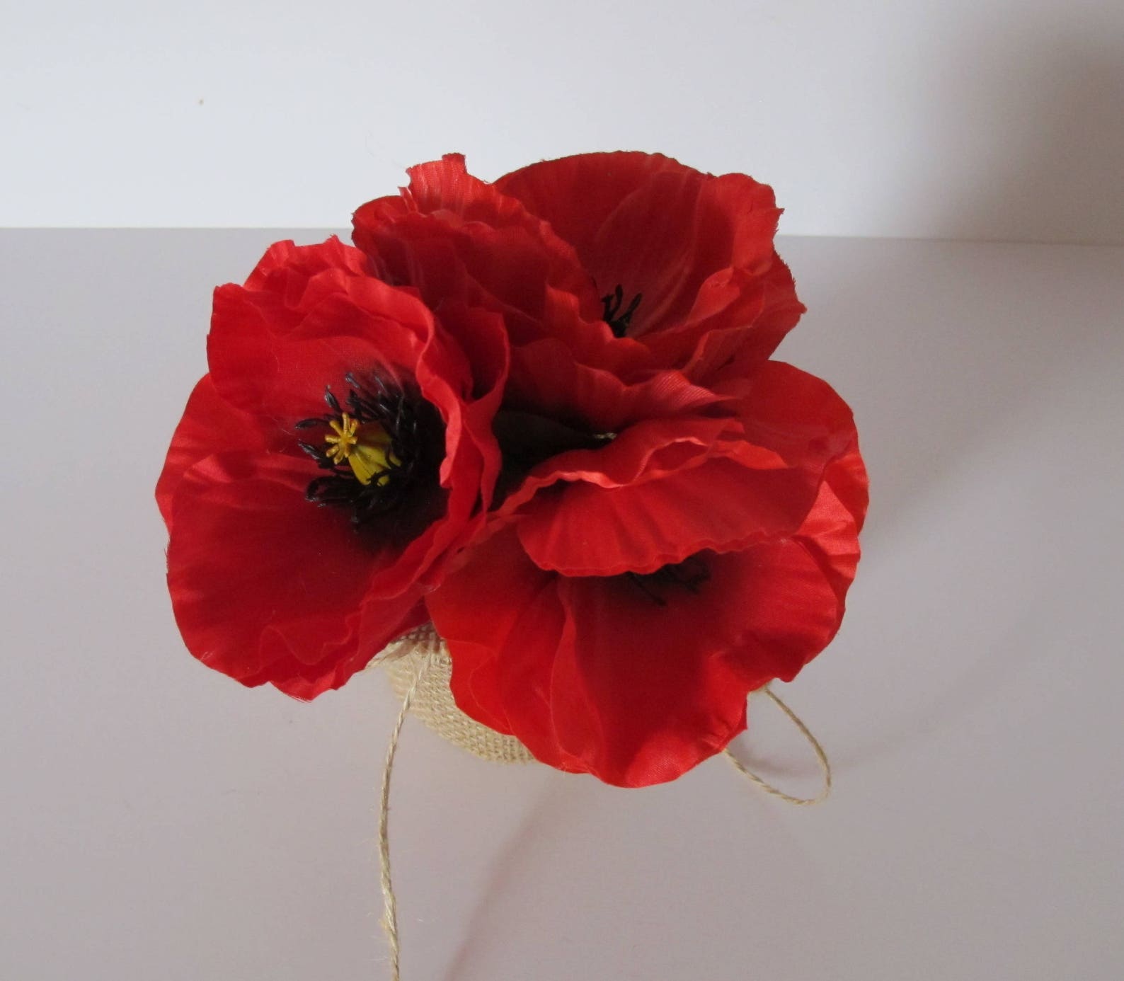 Poppies Table Decors Red Black Poppy Decoration Silk Flowers - Etsy