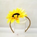 Custom Sunflower Headband Tiara Crown Yellow Sunflowers Hair Accessory ...