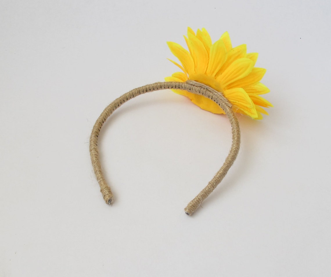Custom Sunflower Headband Tiara Crown Yellow Sunflowers Hair Accessory ...