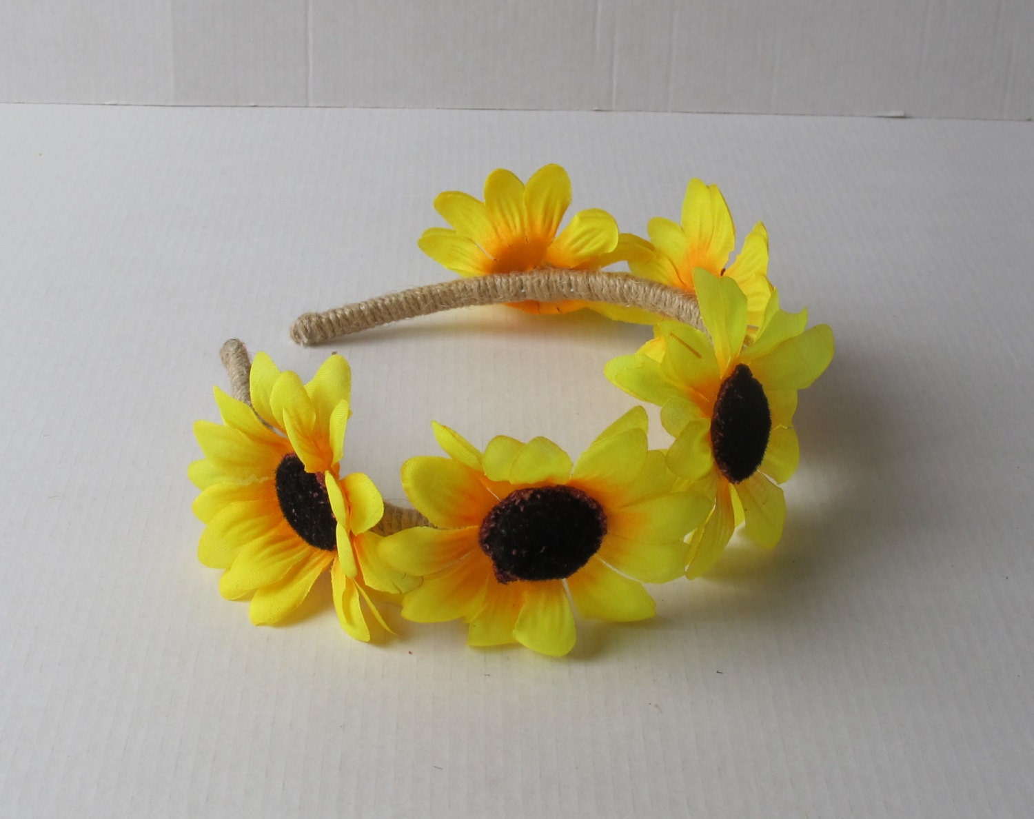 Custom Sunflowers Headband Tiara Crown Yellow Sunflower Hair | Etsy