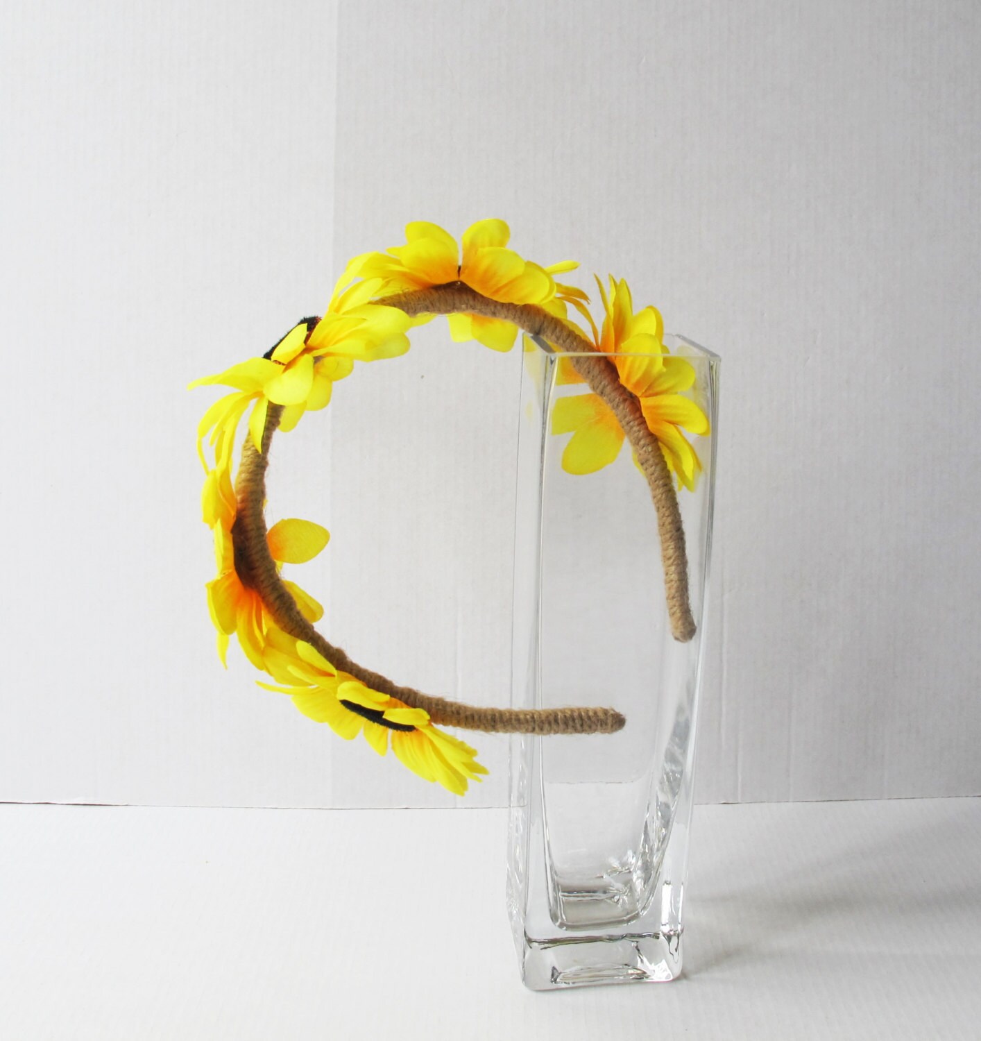 Custom Sunflowers Headband Tiara Crown Yellow Sunflower Hair | Etsy