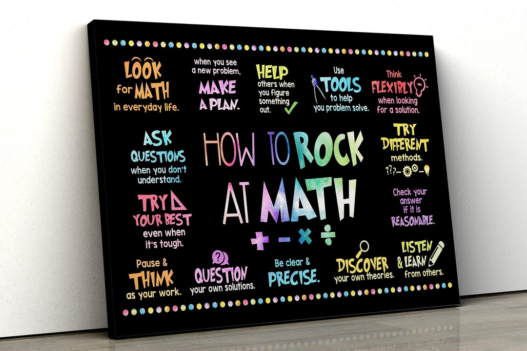 Math Poster How to Rock at Math Poster Math Teacher Prints - Etsy