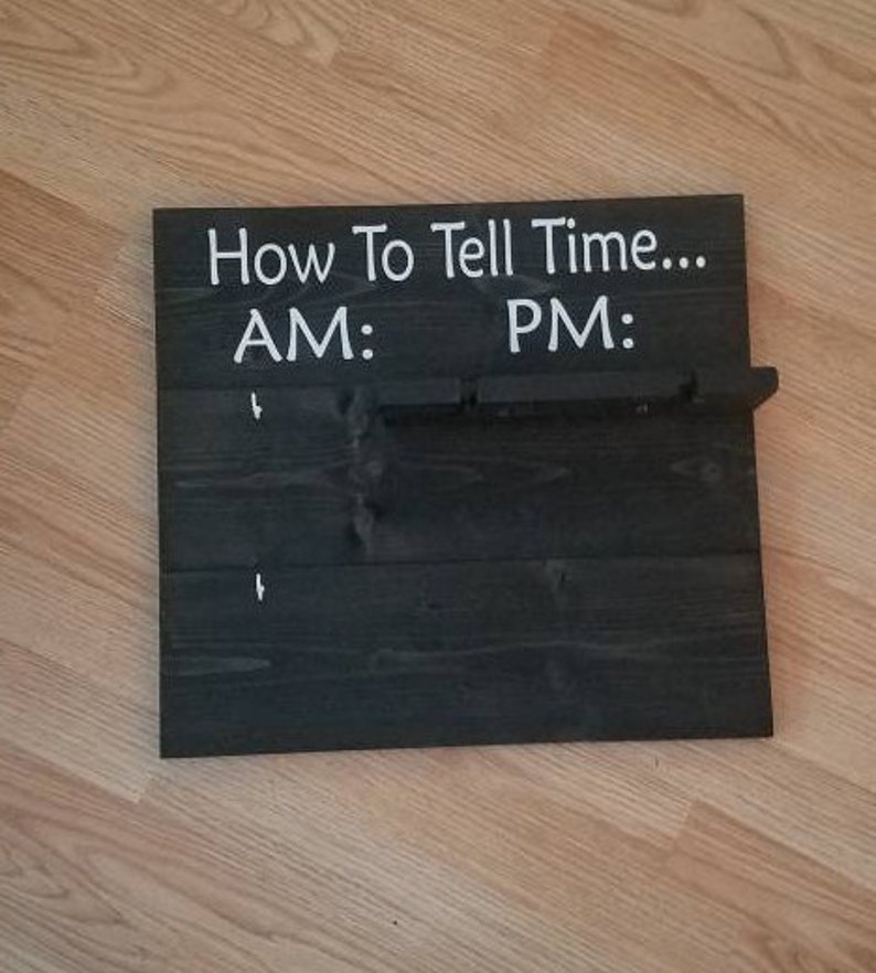 How to tell time sign How to tell time am pm AM/PM Sign | Etsy