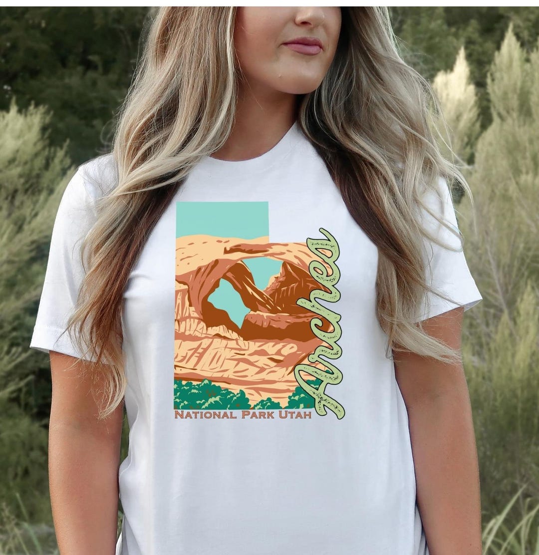 Arches National Park Shirt Utah Tshirt USA State Parks Tee Trendy ...