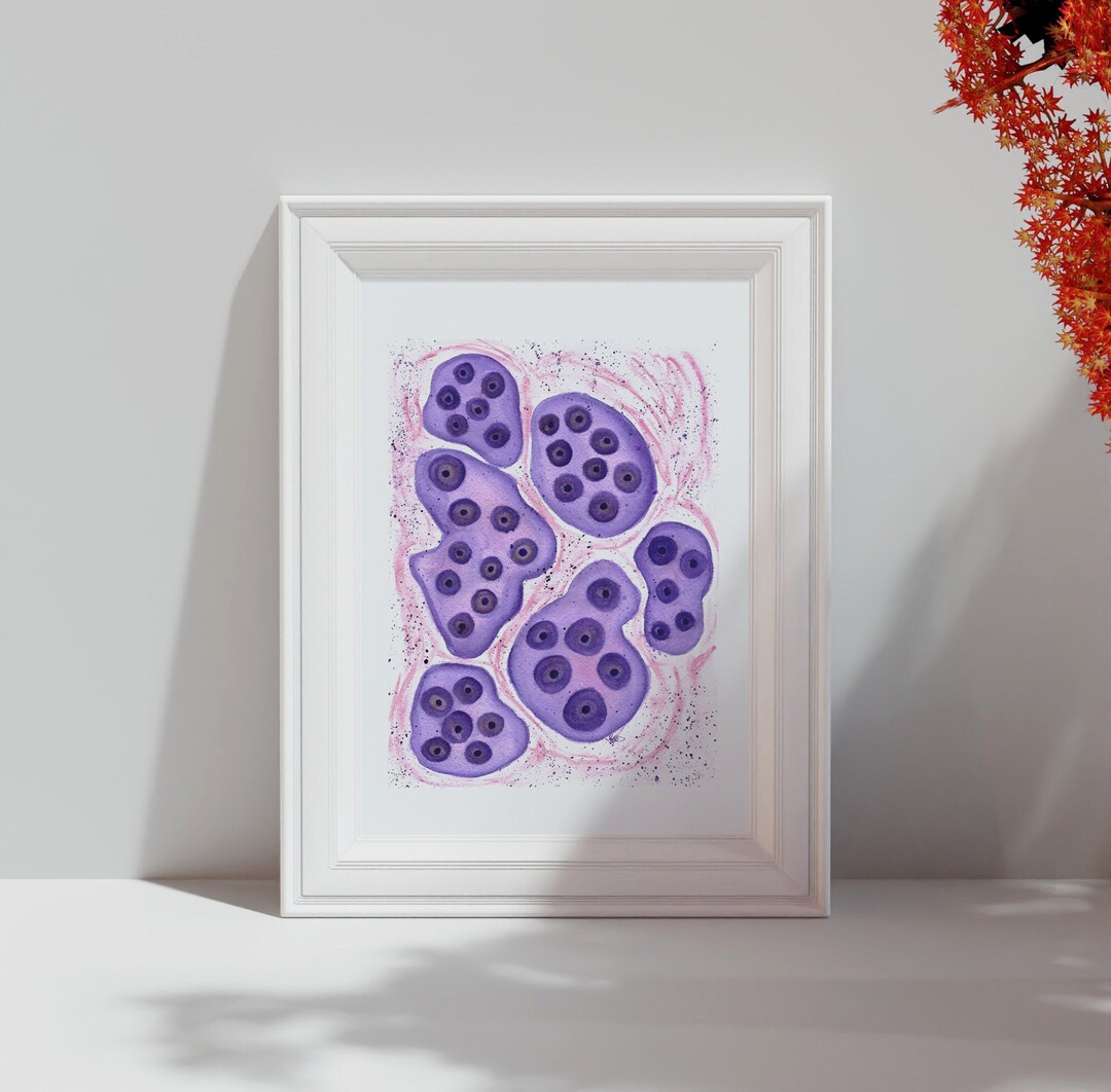 Wall Art, Histology, Pathology, Watercolor Art, Anatomy Print, Digital ...