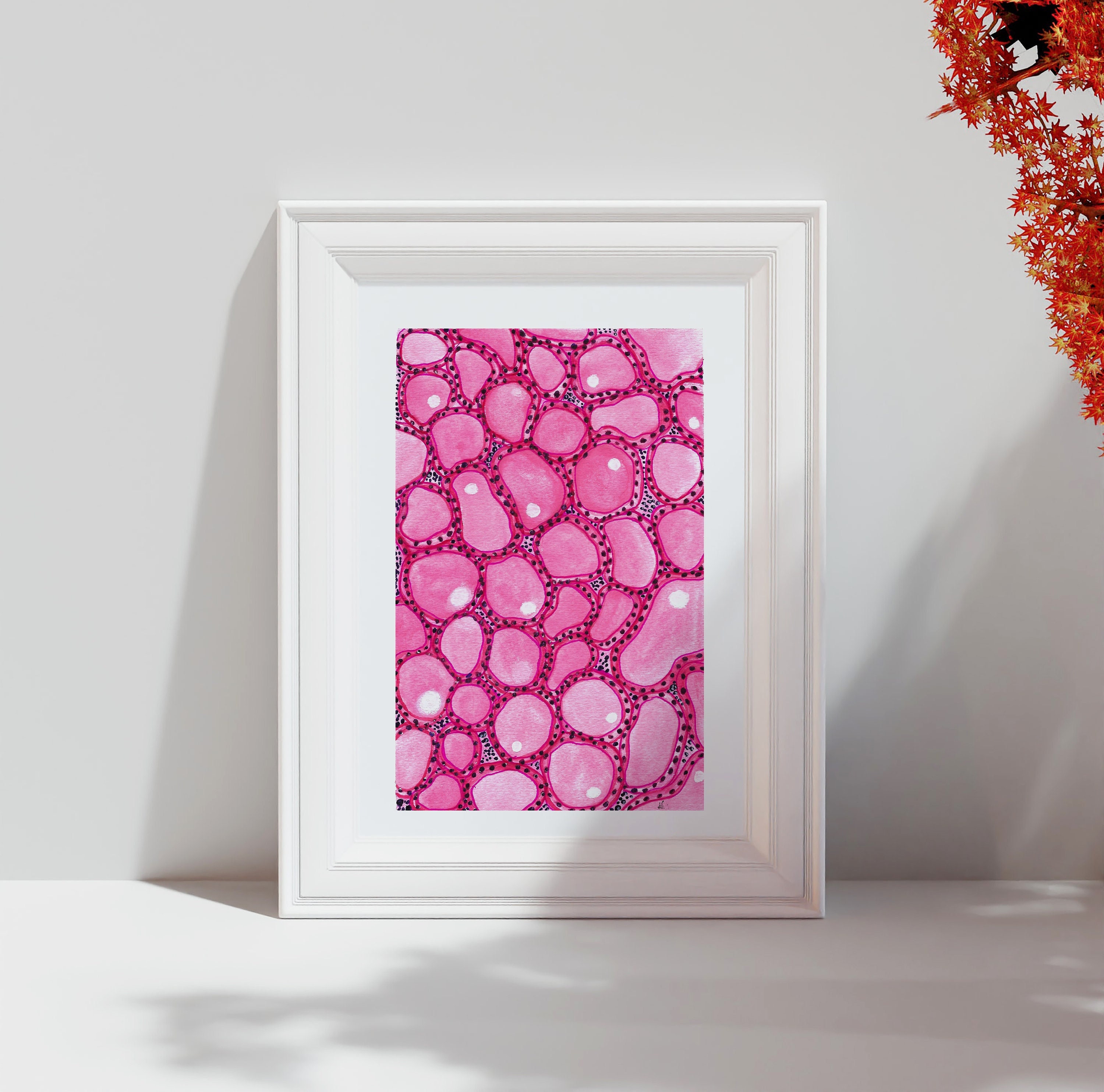 Anatomy Art, Histology Print, Digital Download, Thyroid Art, Watercolor ...