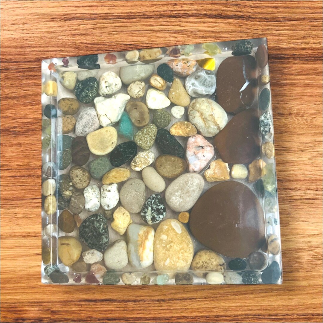 Drink Coaster | Michigan Beach Rocks & Pebbles | Lake Michigan Stones ...