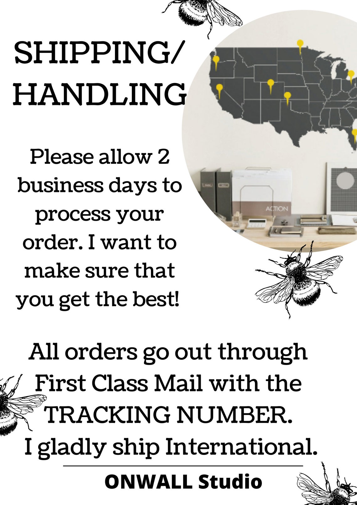 PUSH PIN DECAL - Large United States Vinyl Sticker - Office Wall Art ...