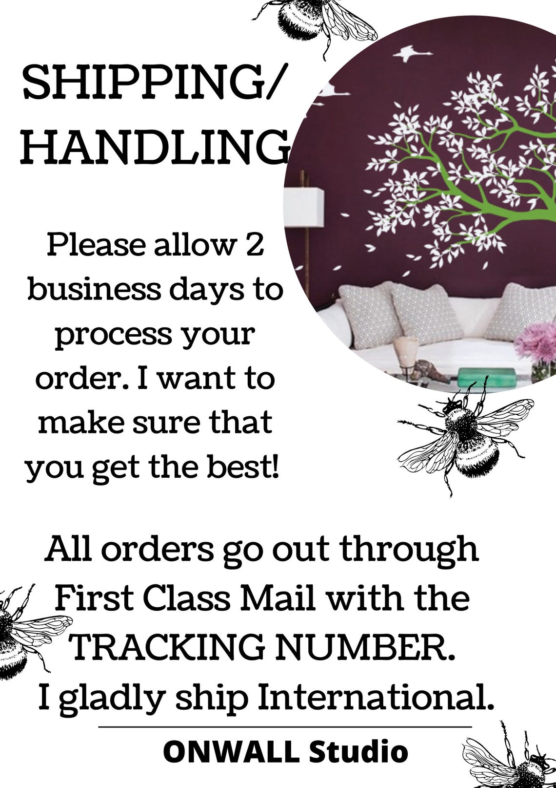 Stunning Large Tree Wall Decal With Cranes Unique Vinyl - Etsy