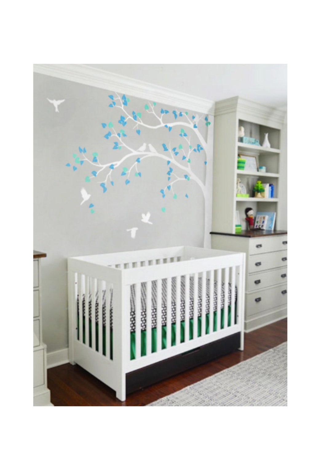 TREE WALL DECAL - Large Nursery Vinyl Wall Sticker - Tree Mural With ...