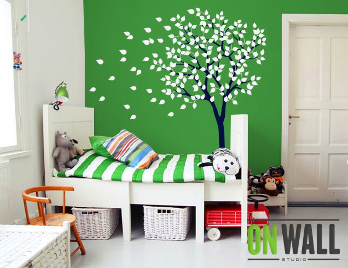 TREE WALL DECAL Large Vinyl Wall Sticker-playroom and Nursery | Etsy