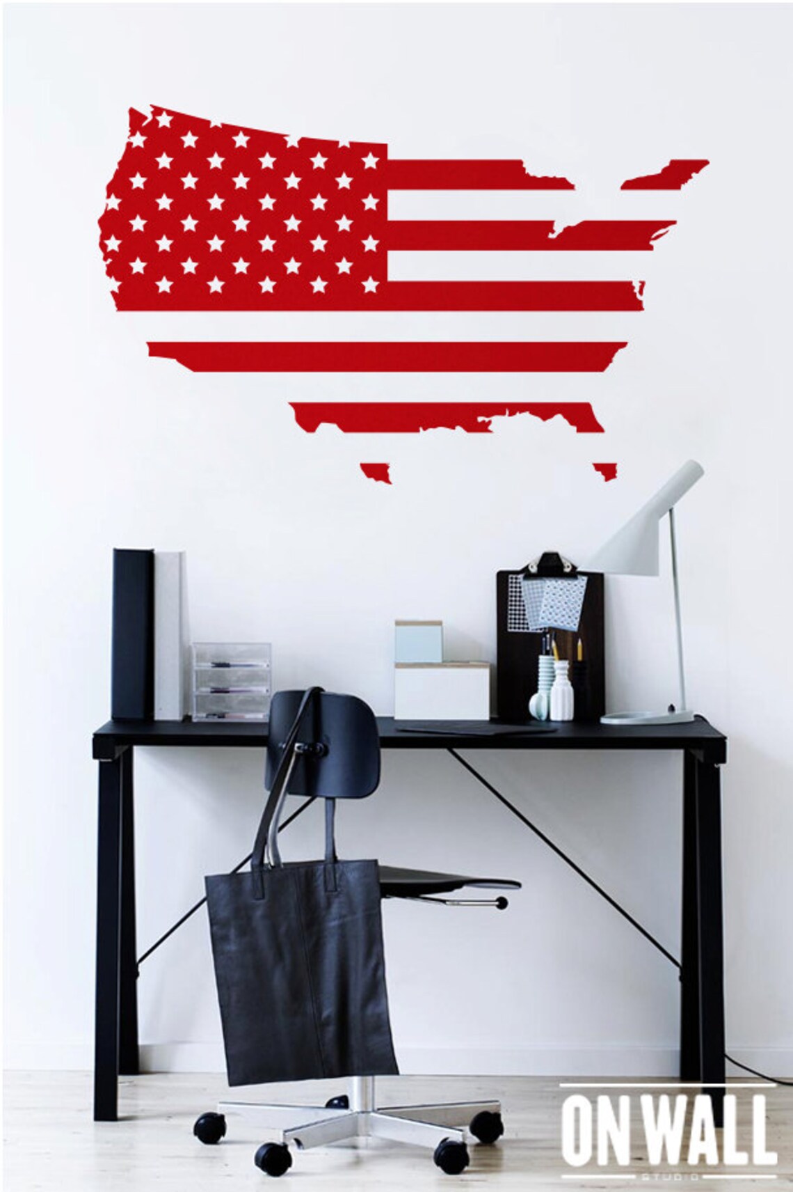 USA MAP DECAL Custom Rustic United States Flag Map Sticker - Etsy