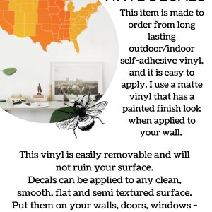 USA MAP DECAL - Time Zones Colorful Sticker - United States Mural ...