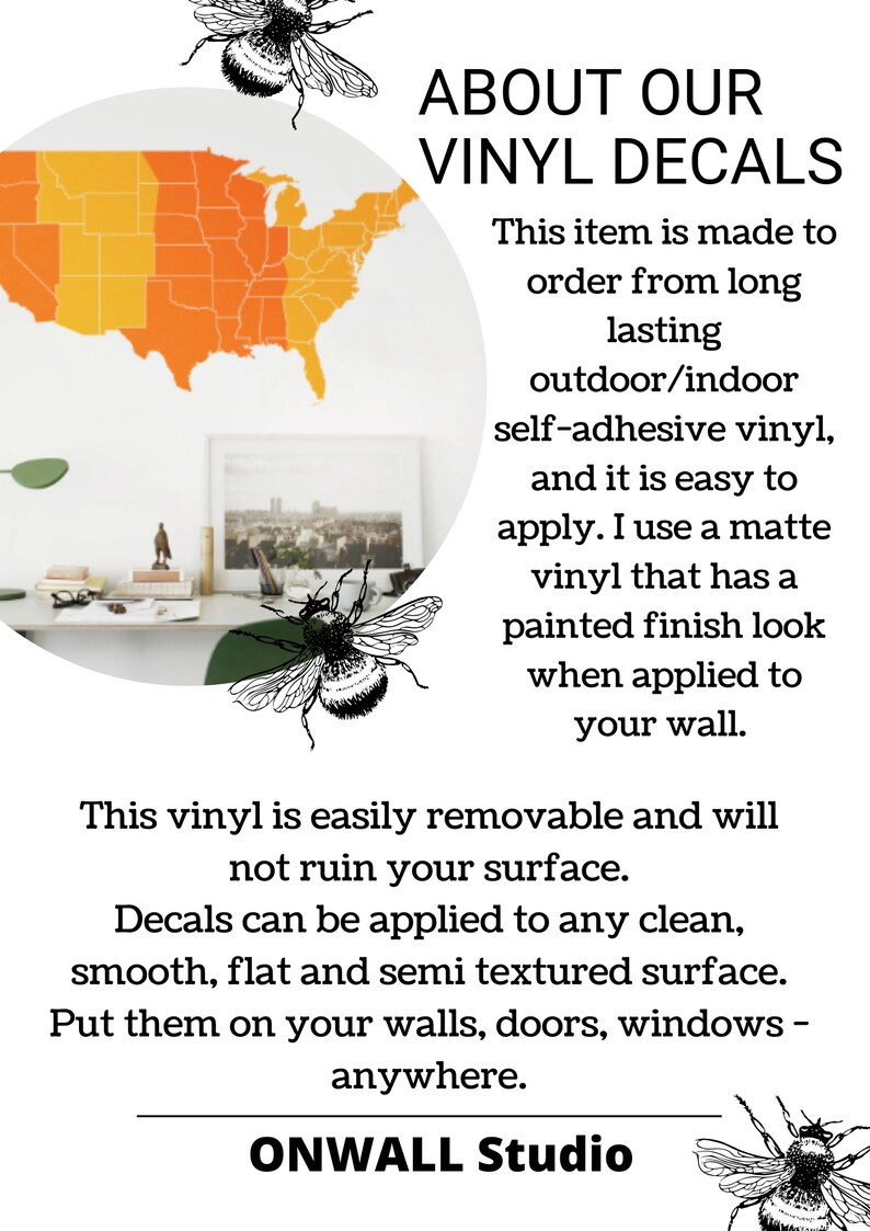 USA MAP DECAL Time Zones Colorful Sticker United States - Etsy