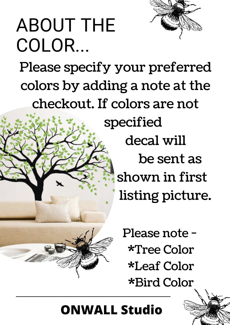 Large Tree Wall Decals Trees Decal Nursery Tree Wall Decals | Etsy Canada