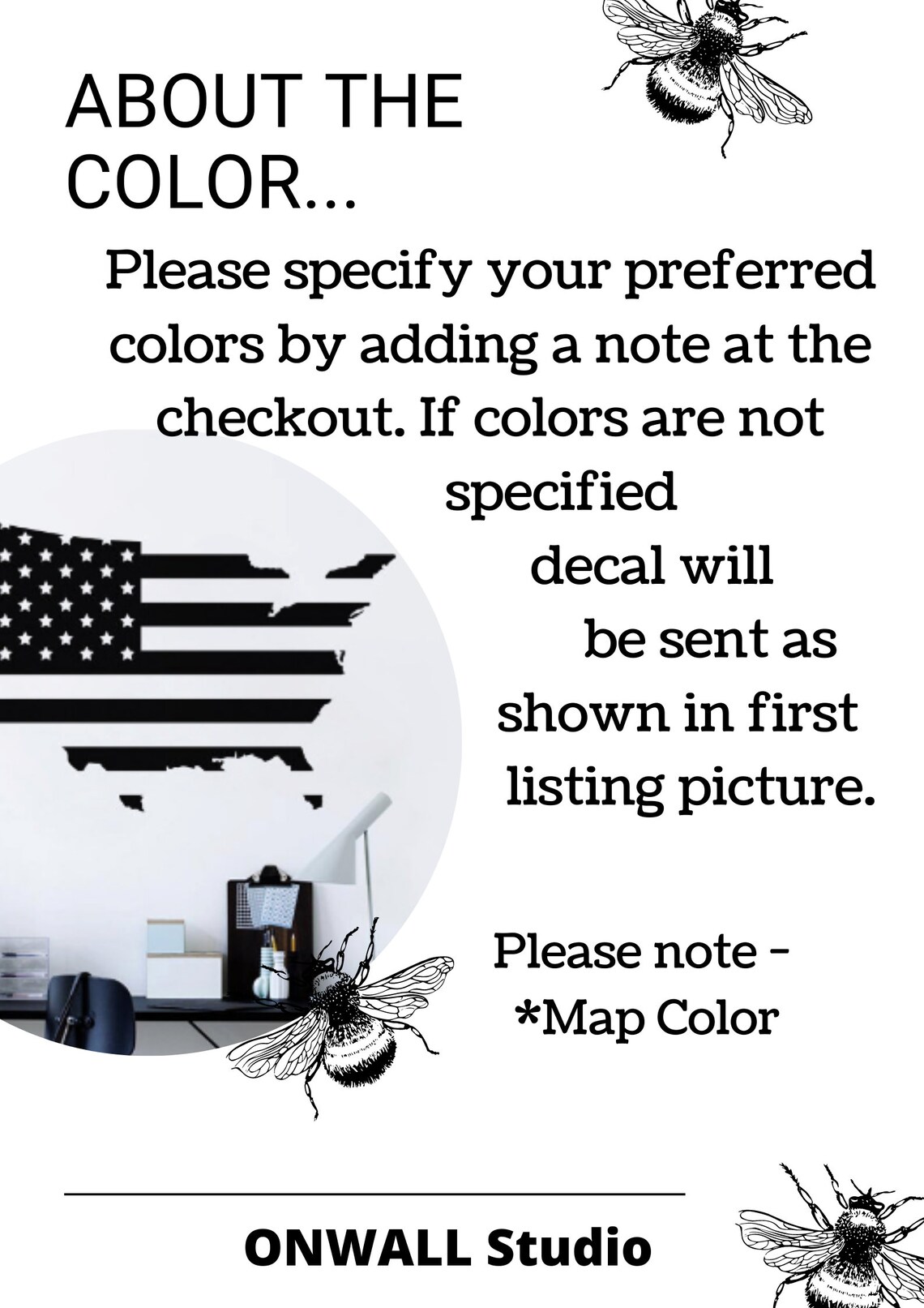 USA MAP DECAL Custom Rustic United States Flag Map Sticker - Etsy