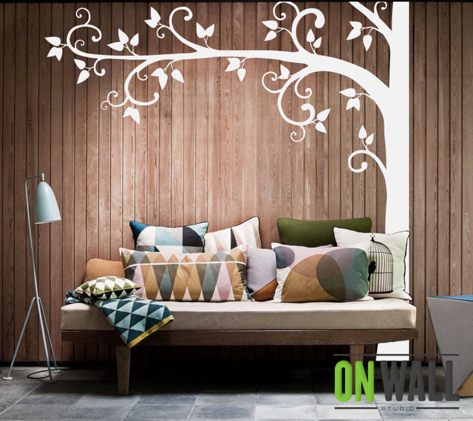 TREE WALL DECAL Corner Tree Sticker Photo Hanging Tree - Etsy