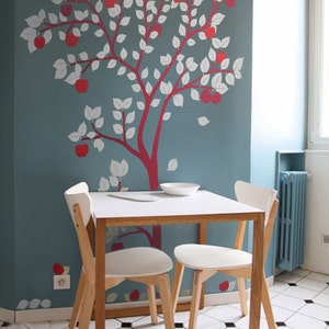 TREE WALL DECAL - Apple Tree Wall Sticker - Tree Nursery Wall Mural ...